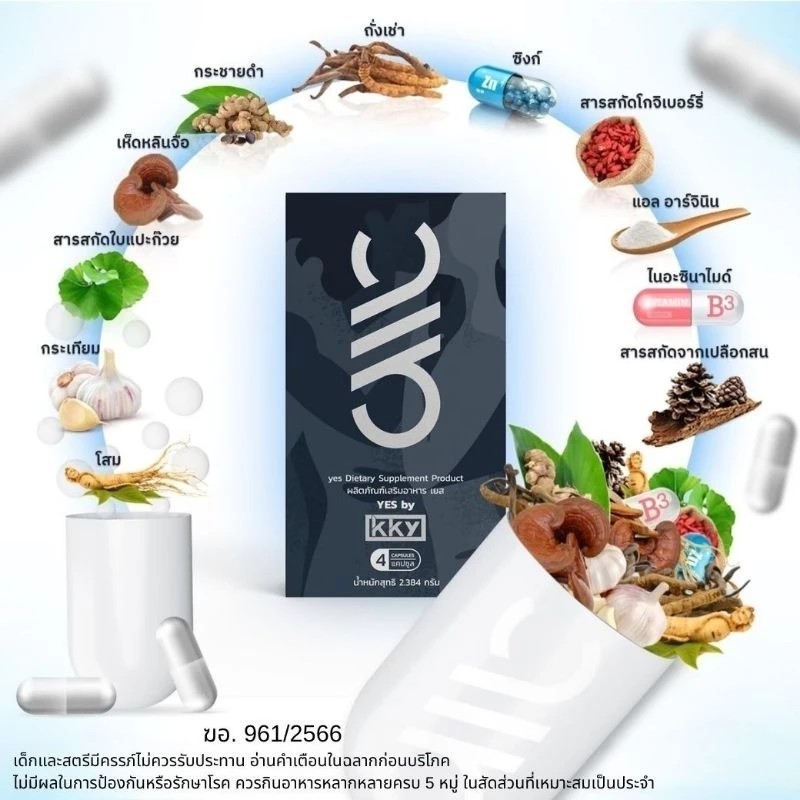 อาหารเสริม YES by KKY สำหรับผู้ชาย เหนือกว่าทั้งทานเฉพาะกิจและบำรุง 1กล่อง/4เม็ด ผลิตภัณฑ์เสริม ...