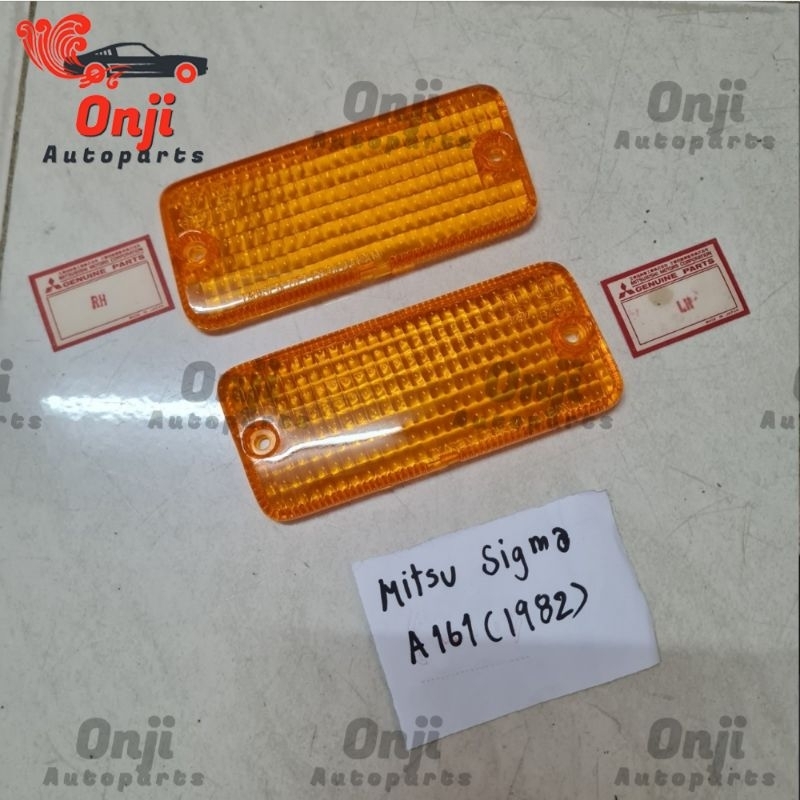 (ใหม่)(ขายคู่และแยกข้าง)ฝาครอบ ไฟหรี่ในกันชน Mitsubishi Galant Sigma ...