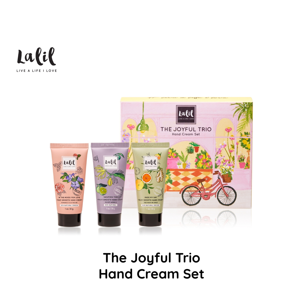 LALIL The Joyful Trio Hand Cream set (เซ็ตแฮนด์ครีม 3 ชิ้น ของขวัญให้คน ...