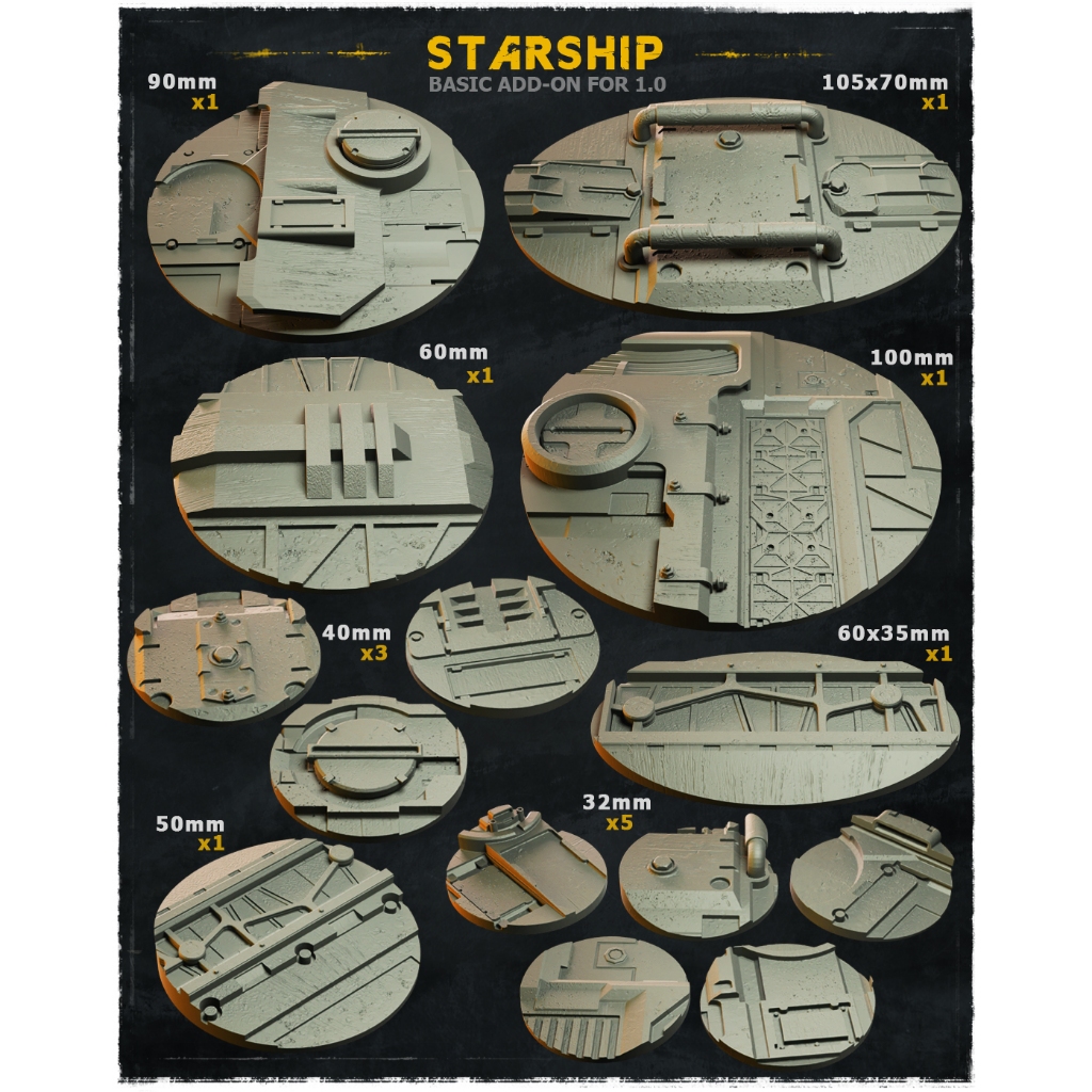 Starship Bases [2.0] จัดส่งได้ใน1-3วัน ฐานโมเดล Wargame base, Warhammer ...