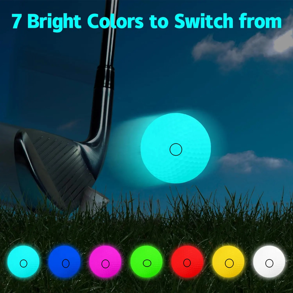 Postplaza ลูกกอล์ฟ กลางคืน LED Night Golf BALL Multi-Coloured ไม่มีการ ...