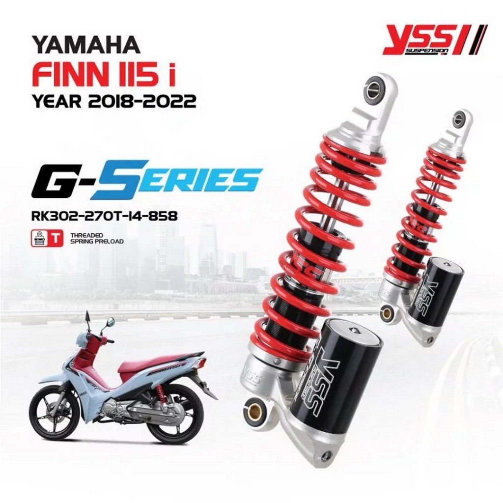YSS โช้คอัพหลัง โช้คหลัง G-SERIES สำหรับ YAMAHA FINN 115i ปี 2018-2022 ยามาฮ่าฟินน์ ความสูง ...