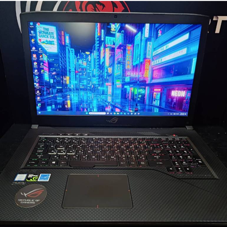 ROG LAPTOP MODEL:9560NGW I7-8750H 2.2-4.1GHz 16GB M.2 512GB GTX1650Ti ...