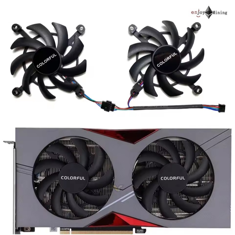 พัดลมการ์ดจอ COLORFUL GeForce RTX 4060 4060ti BattleAx Duo OC Graphics ...