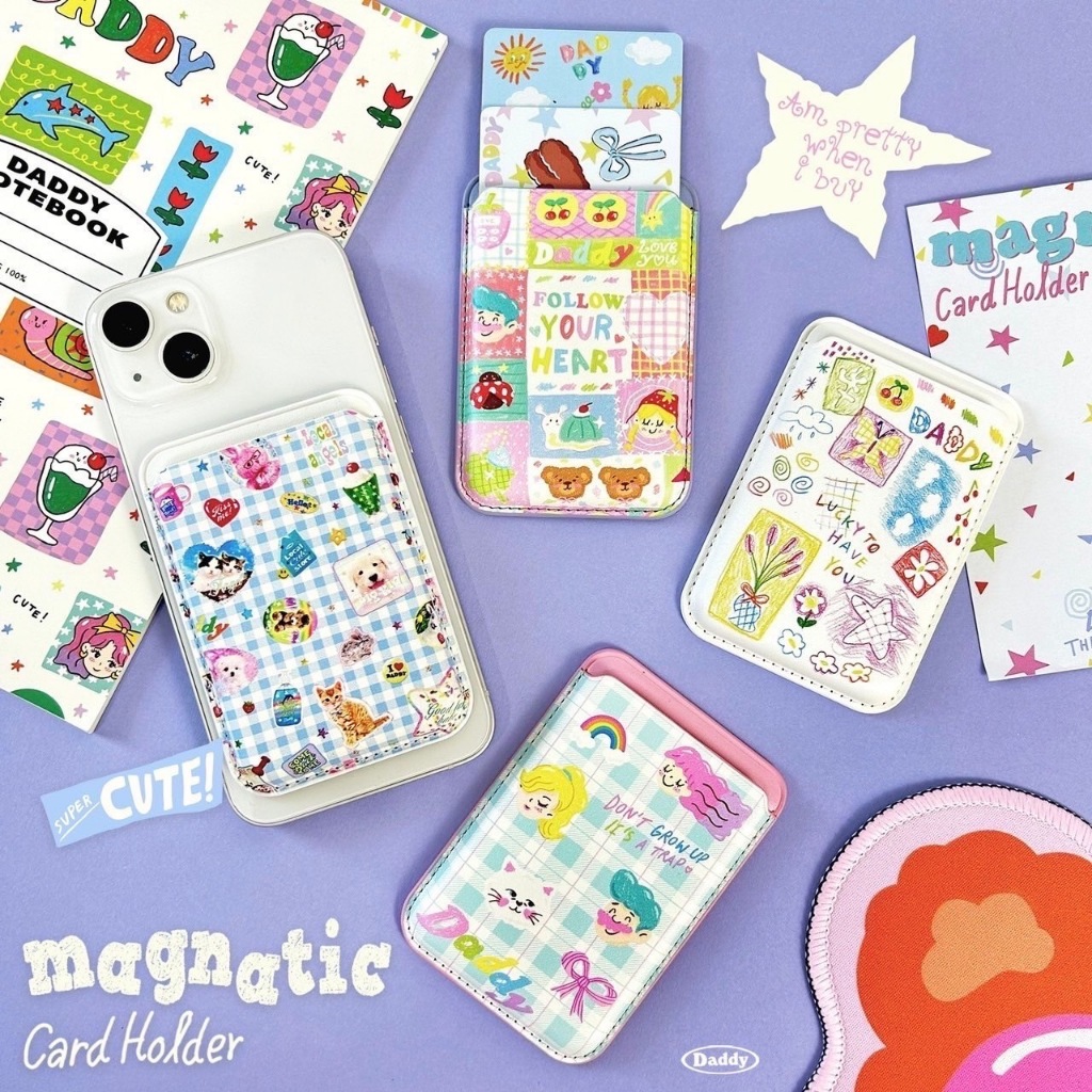 DADDY | Daddy Magnetic Card Holder การ์ดใส่บัตรติดเคสแม่เหล็ก สุดน่ารัก ...