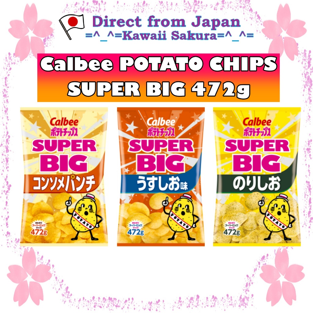 Calbee Potato Chips Super Big Various 472g【Direct From Japan】 | Shopee Thailand