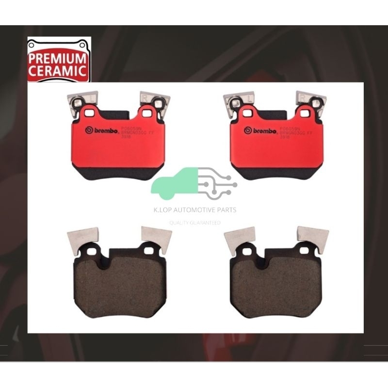 P06 059N ผ้าเบรกหลัง (แท้ BREMBO รุ่น Ceramic) BMW 3 E90 (320d 325d 330i)/MINI R56 JCW GP Brembo ...