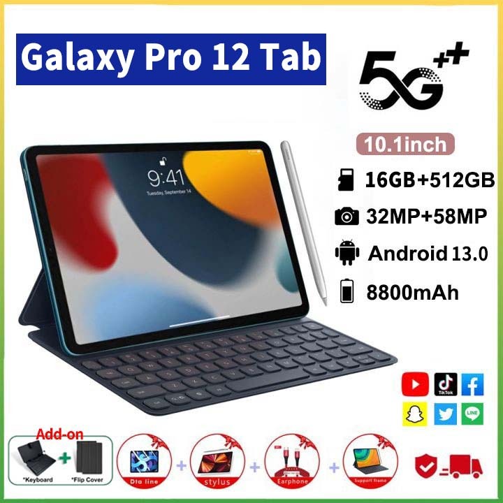 【COD】แท็บเล็ต Galaxy Pro12 Tab 5g wifi 11.0 inch 16+512GB tablet แทปเล ...