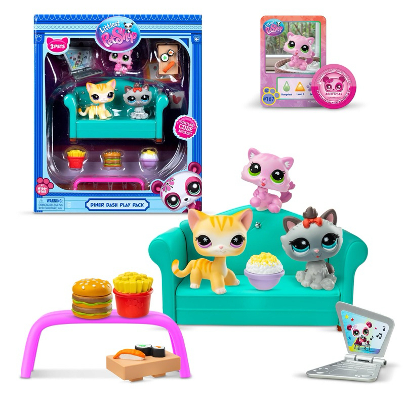 (ของแท้100%) Littlest Pet Shop - Diner Dash Play Pack, Gen 7 Authentic ...