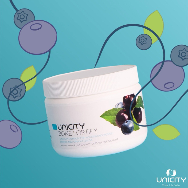 UNICITY BONE FORTIFY ยูนิซิตี้ แคลเซียมคอมเพล็กซ์ เพื่อเสริมสร้าง บำรุงกระดูก รสเบอร์รี่และครีม ...