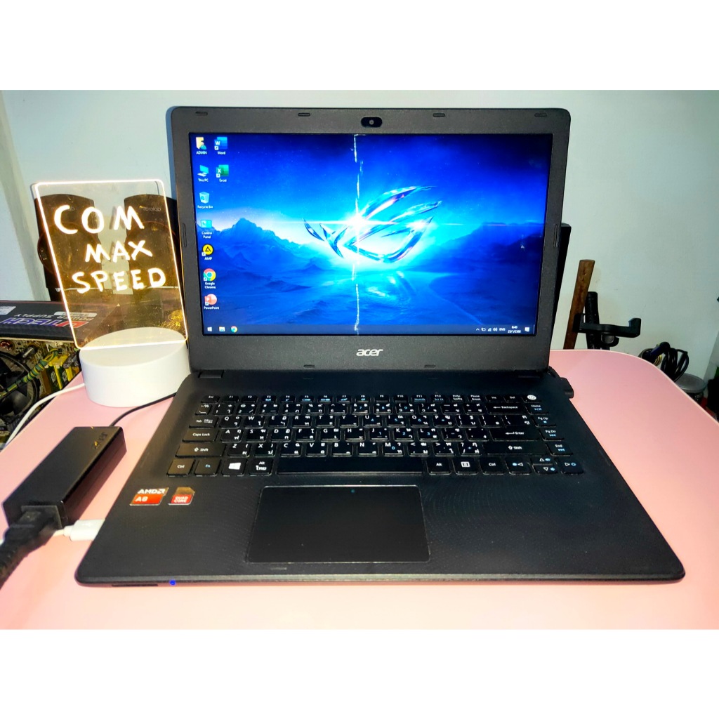 โน๊ตบุ๊ค Acer Aspire E1-421 ซีพียู AMD A8-6410 แรม 4GB SSD 120GB การ์ด ...