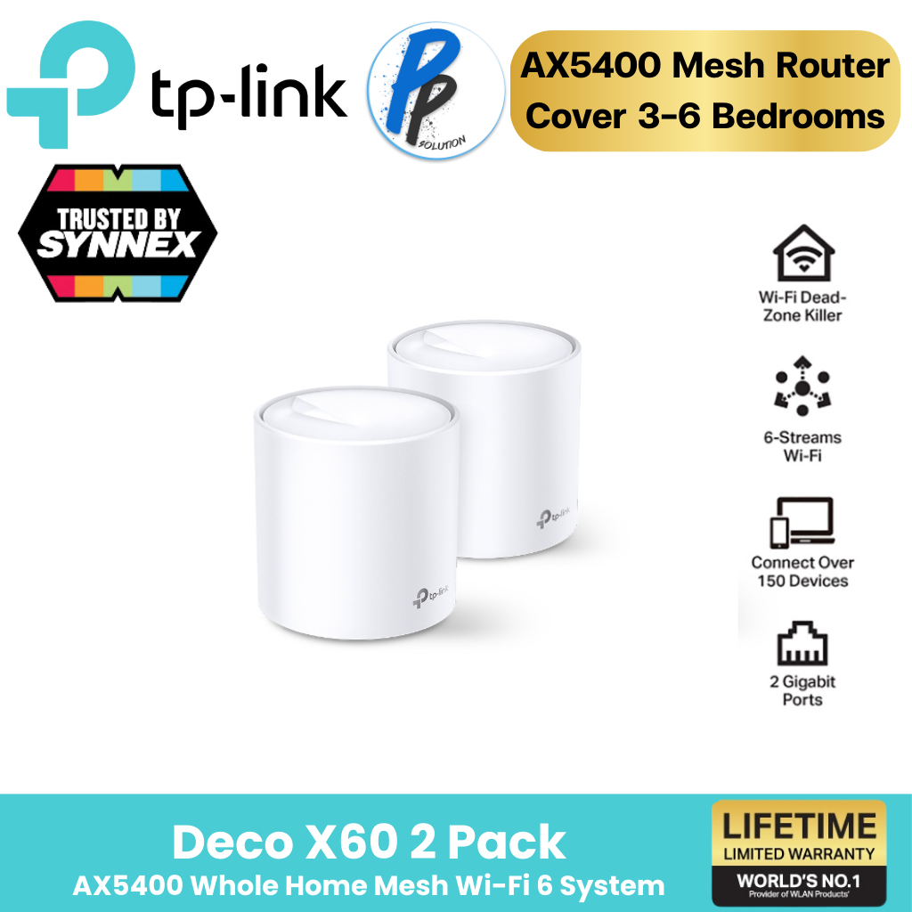 TP-Link Deco X60 AX5400 Mesh Wi-Fi6 ใน 1 กล่องมี 2 เครื่อง / 3 เครื่อง ...