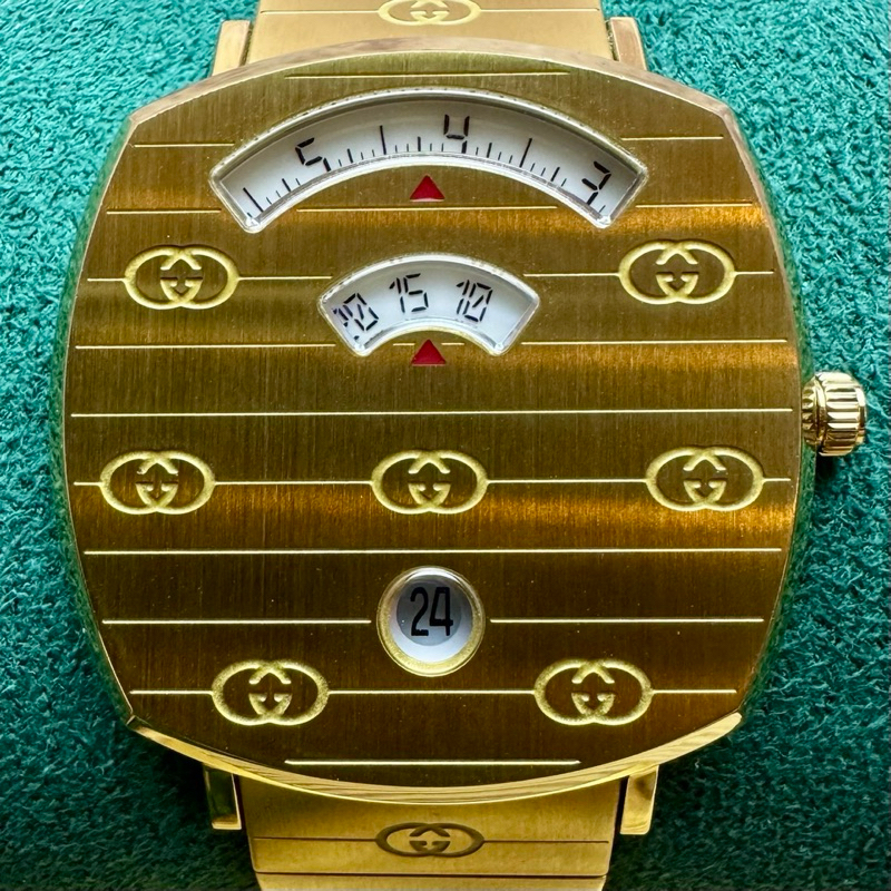 นาฬิกา Gucci 18K Yellow Gold Grip Watch รุ่น YA157403 (35mm | Shopee ...