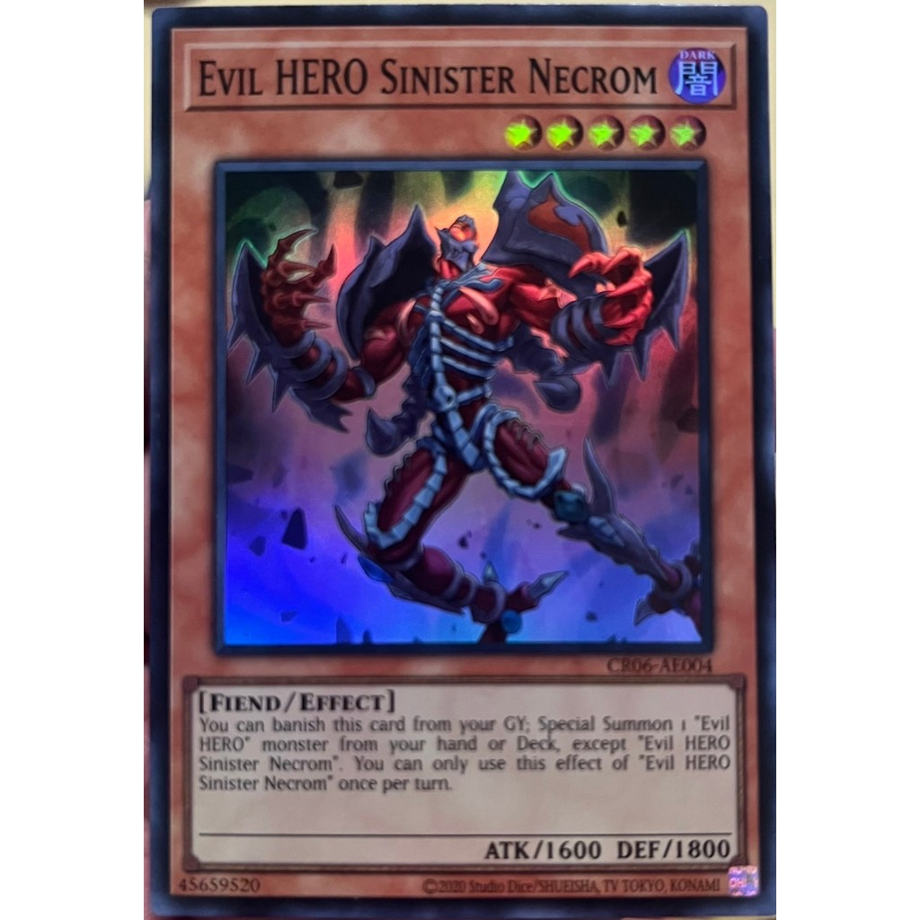 Yugioh Asia-Eng [CR06-AE004] Evil HERO Sinister Necrom (Super Rare ...
