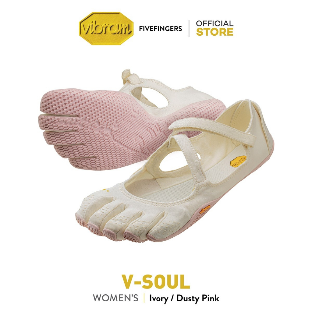 Vibram FiveFingers รองเท้าผู้หญิง รุ่น - V-Soul (Ivory/Dusty Pink ...