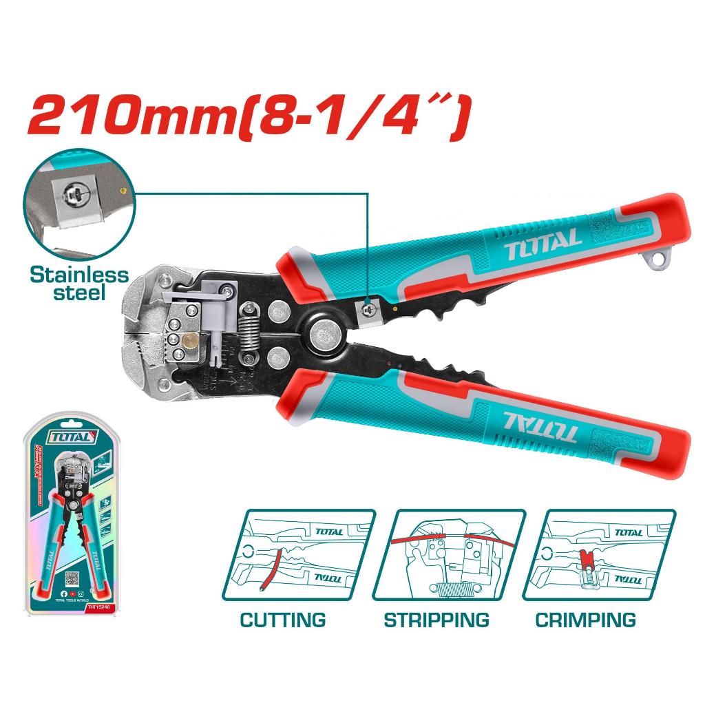 Total คีมปอกสายอัตโนมัติ ( ตัด ปอก ย้ำ ) รุ่น THT15246 ( Automatic Wire ...