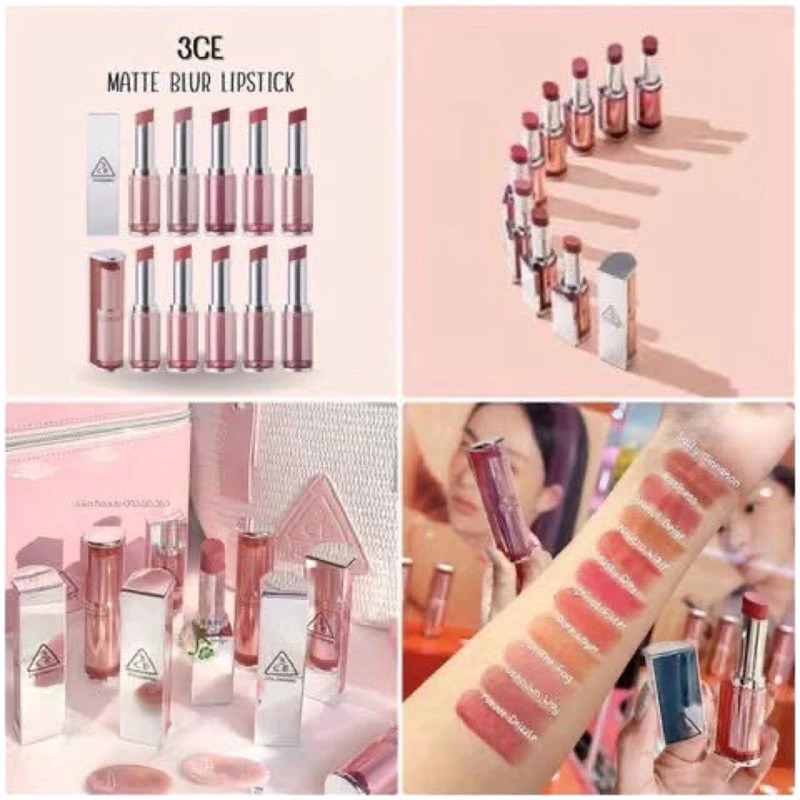 3CE Blur Matte Lipstick 4g. ลิปสติกเนื้อแมตต์ รับประกันสินค้าของแท้ 100 ...