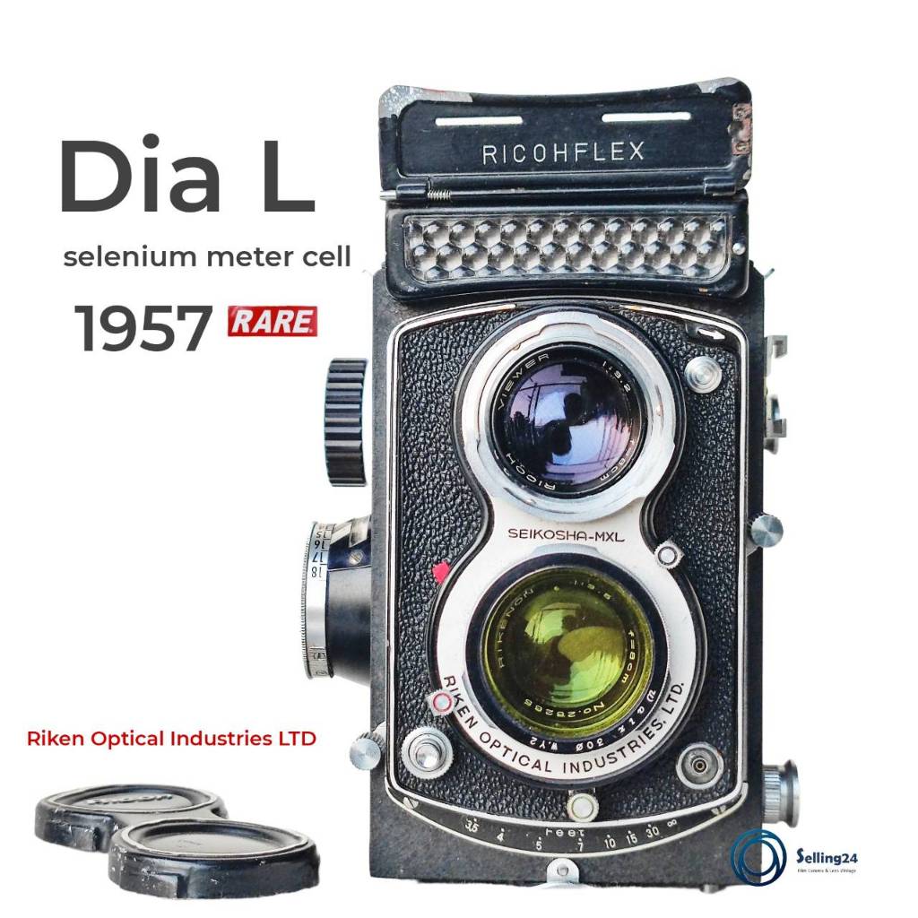 กล้องฟิล์ม Ricoh Ricohflex DIA L 6x6 TLR Film Camera SEIKOSHA 8cm F3.5 ...