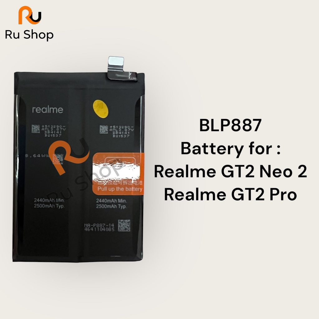 แบตเตอรี่ Realme GT2 Neo 2 / GT2 Pro RMX3370 BLP887 2500mAh ประกัน 3 ...
