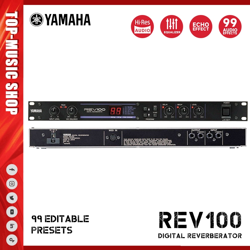 YAMAHA REV100 โปรเซสเซอร์เอฟเฟกต์เสียง โปรเซสเซอร์เอฟเฟกต์ดิจิทัลระดับ ...
