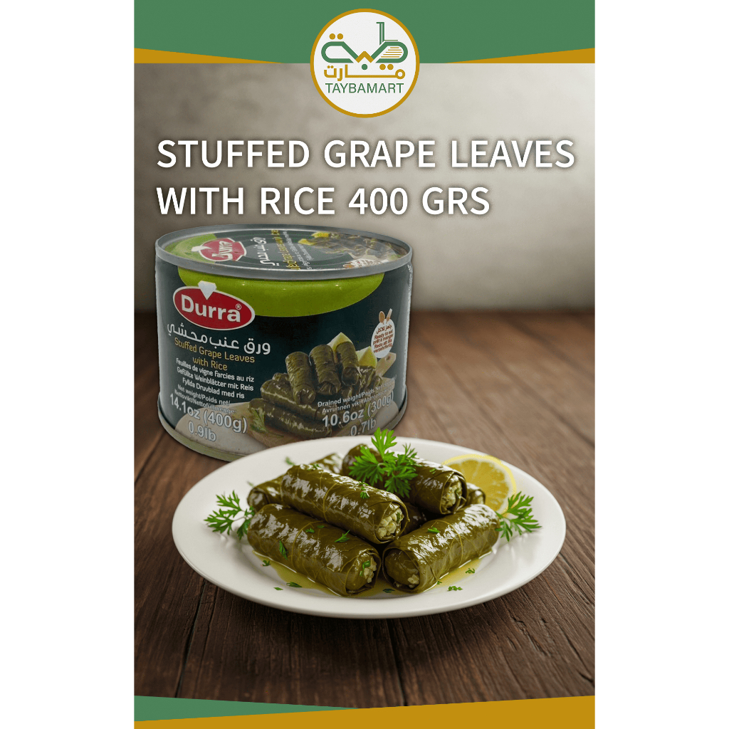 Durra Stuffed Grape Leaves with Rice 400g ดูร่า ใบองุ่นห่อข้าว 400 กรัม ...
