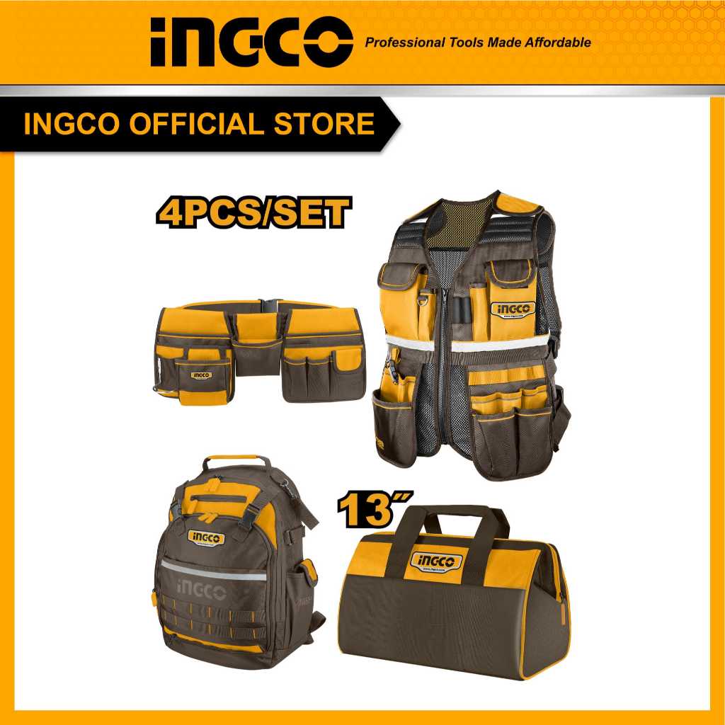 INGCO COMBO SET กระเป๋าเครื่องมือ 4 ชิ้น COS230908 | Shopee Thailand