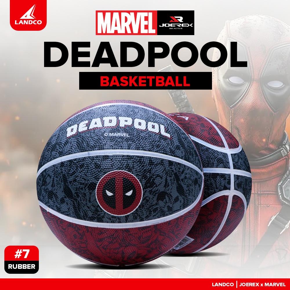 MARVEL มาร์เวล ลูกบาสเก็ตบอล BASKETBALL DEADPOOL เบอร์ 7 RB RD/BK (450 ...