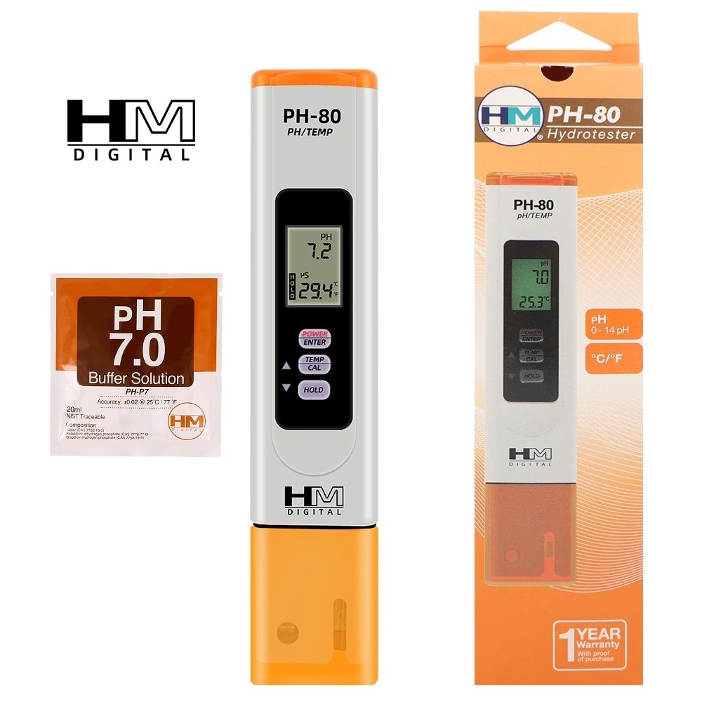 ส่งด่วน PH & EC Meter ปากกาวัดค่า pH HM Digital PH-80 / COM-80 วัดค่า ...