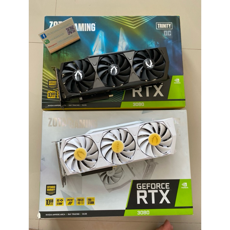 การ์ดจอ Zotac Trinity OC Black| White Edition GeForce RTX 3080 | Shopee ...