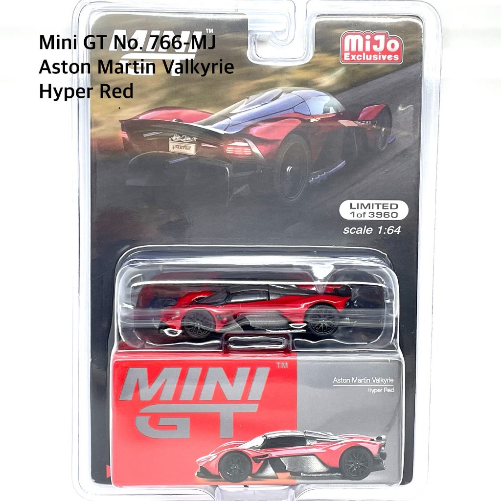 Mini GT No. 766-MJ Aston Martin Valkyrie - Hyper Red/ blister package ...