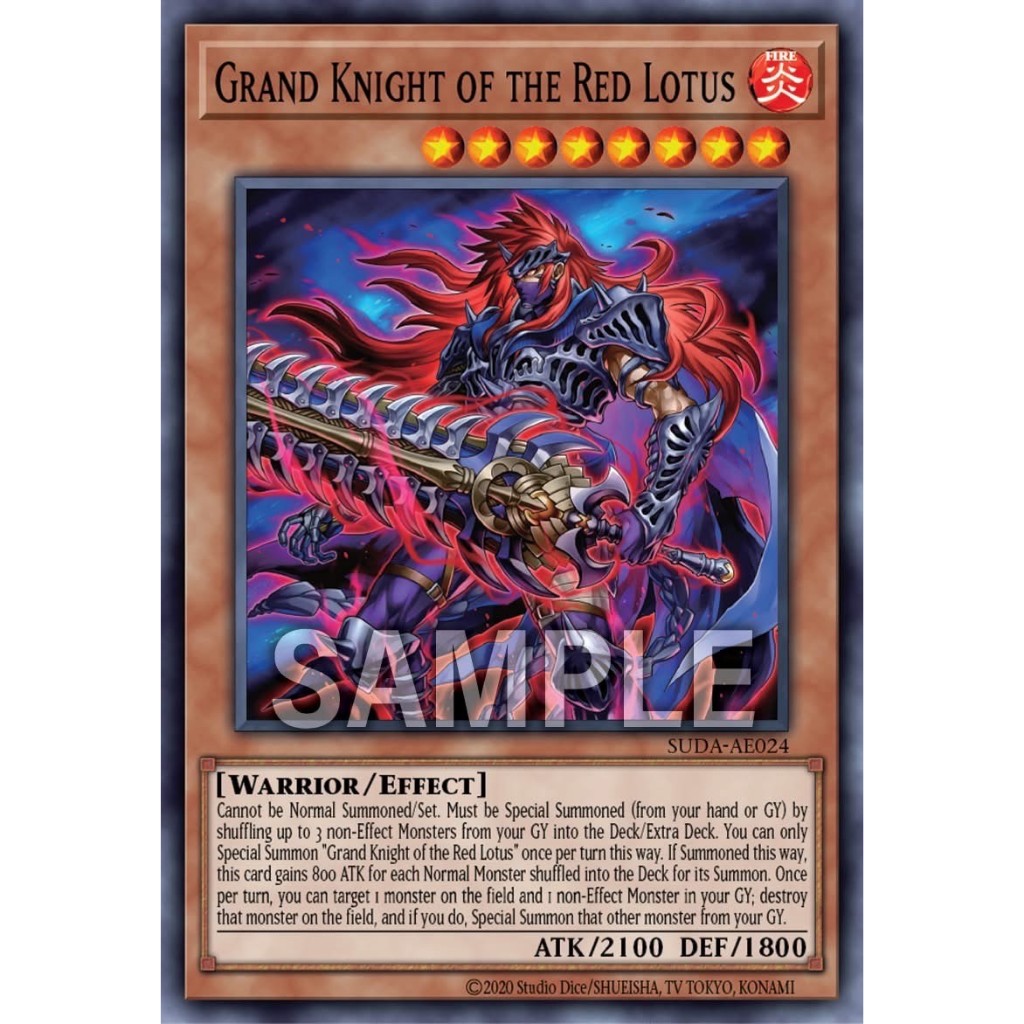 Yugioh Asia-Eng [SUDA-AE024] Grand Knight of the Red Lotus (Common ...
