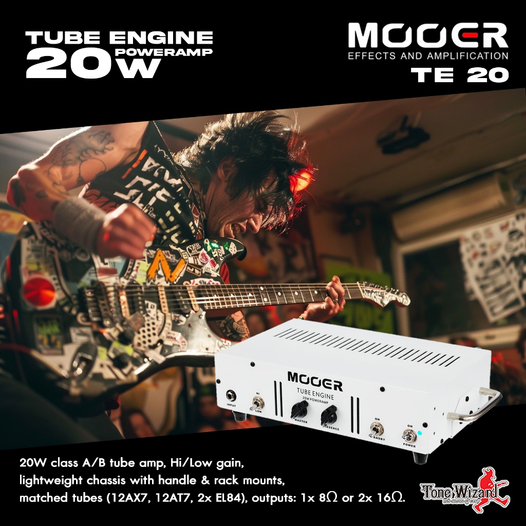 MOOER ตู้แอมป์หลอด Tube Power Amp 20W1x12" Tube Engine TE20 (18000 ...