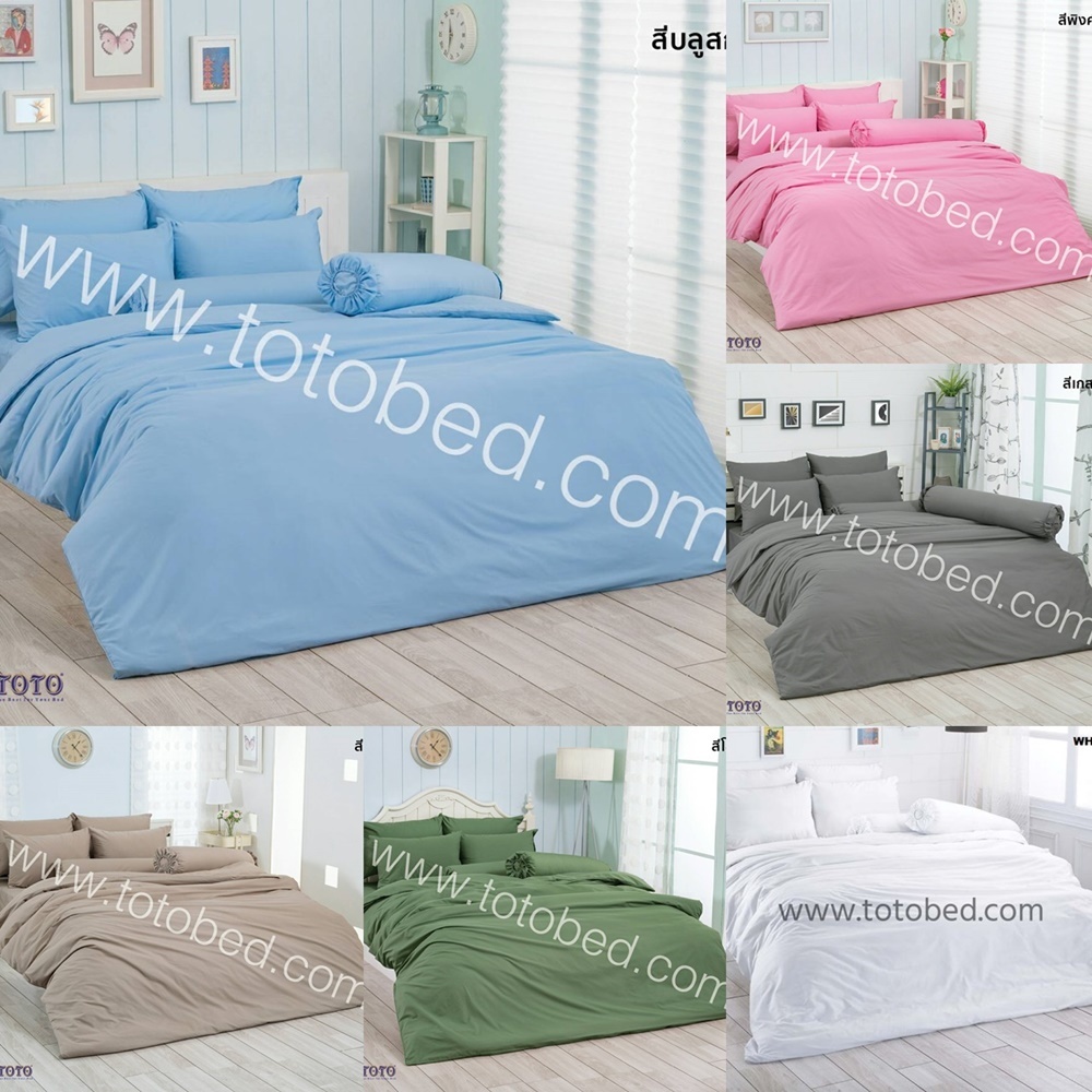 [ถูกทุกวัน] ชุดเครื่องนอน--นวมหนามาตรฐาน--สีพื้น Pastels Color/Toto ...