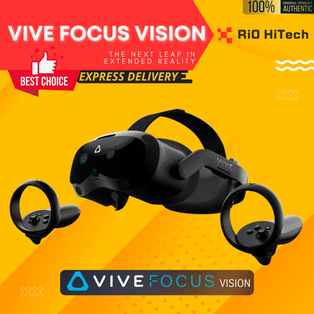 HTC Vive Focus Vision VR Headset with DisplayPort PC Streaming Kit & Starter Game Pack | Shopee ...
