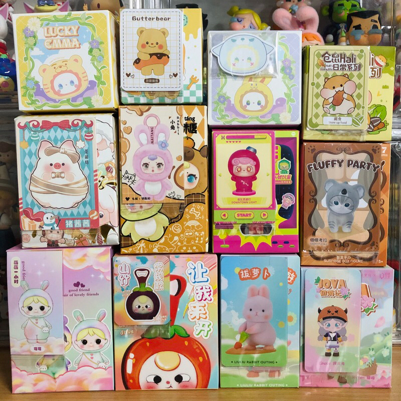 Baby Three, Chinchan, Emma, Miniso, Mr.PA พวงกุญแจ ฟิกเกอร์ กล่องสุ่ม ...