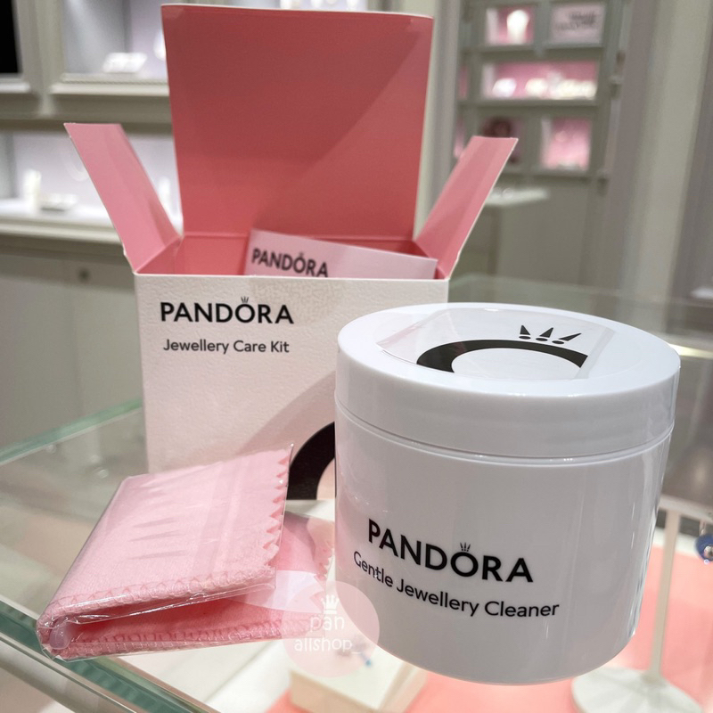 (ของแท้100%) Pandora Jewelry Cleaner set เซตน้ำยาทำความสะอาด พร้อมผ้า ...