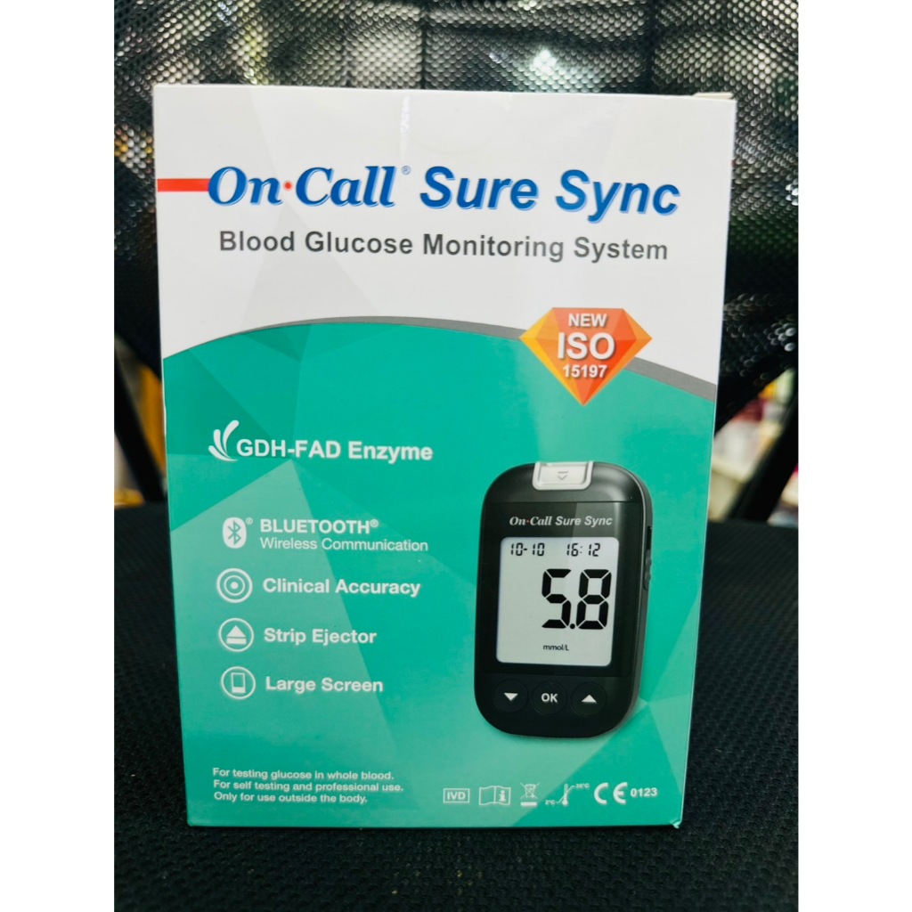ชุดเครื่องตรวจน้ำตาล ON-CALL SURE SYNC (เครื่อง+ปากกา+แผ่น10ชิ้น+เข็ม10 ...