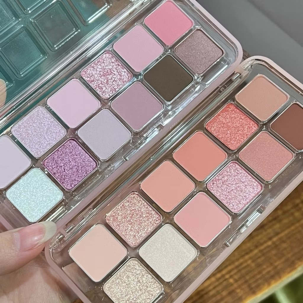 L473 พาเลทอายแชโดว์ เนื้อแมตต์ กลิตเตอร์ ชิมเมอร์ โทนนู้ด สีสวย เม็ดสี ...