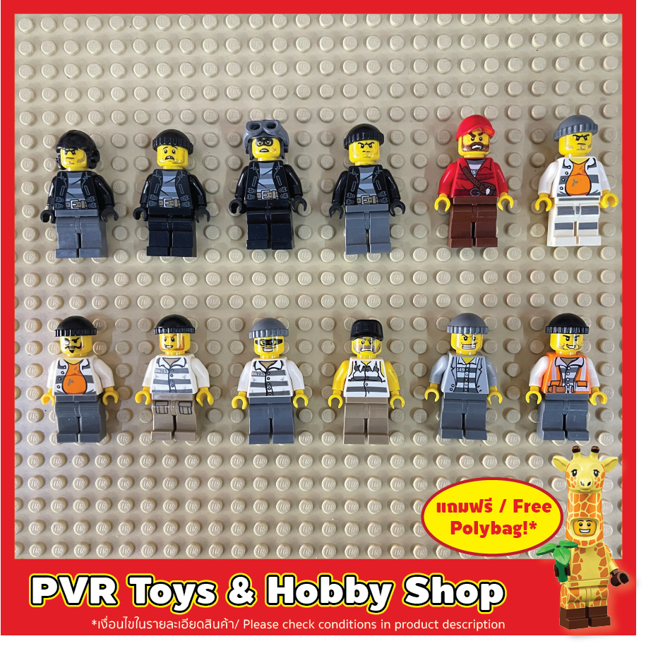 USED มือสอง LEGO® Minifigures CITY Police Thief Prisoner Set3 cmf เลโก้ ...