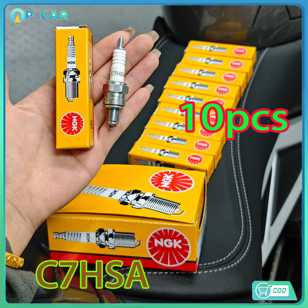 หัวเทียน C7hsa 10หัว คาบู , WAVEเก่าทุกรุ่น เกลียวสั้น NGK (c7hsa) 10 ...