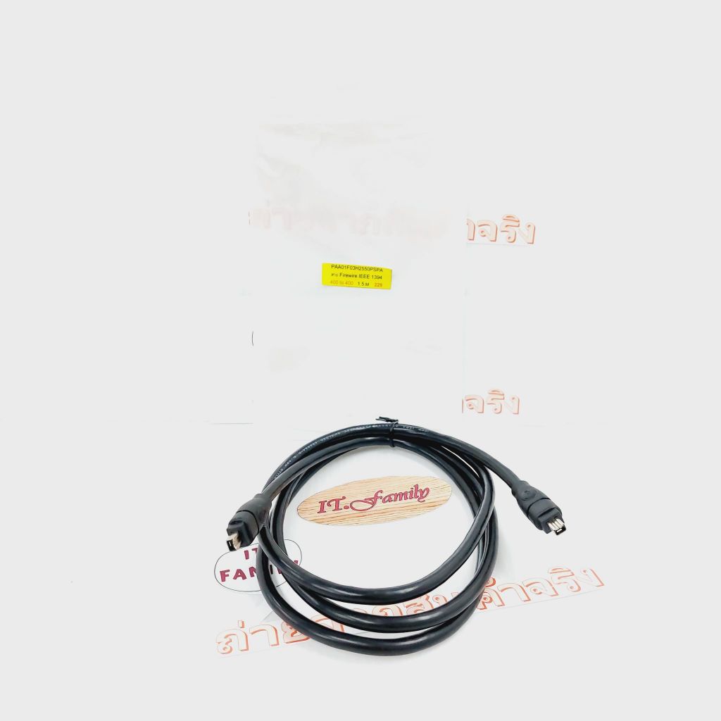 สาย FireWire (IEEE 1394) iLink DV (6 Pin ออก 4 Pin) 1.5 M สีดำ (ออก ...