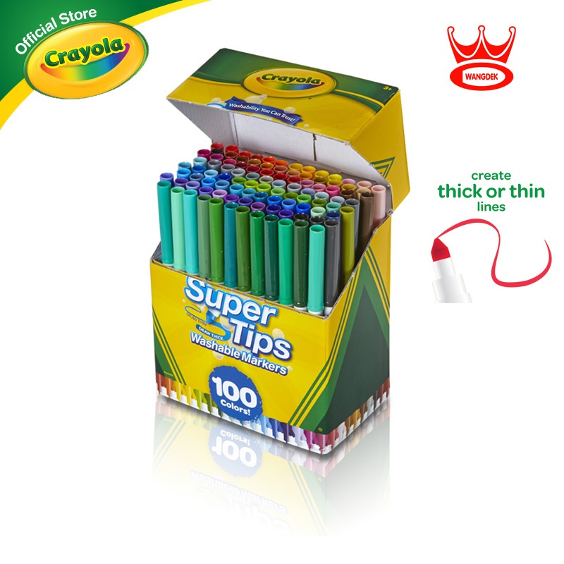 Crayola Supertips Washable Classic Marker 120 colors เครโยล่า ปากกาเม ...