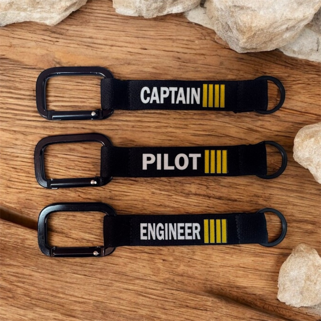 CAPTAIN PILOT ENGINEER Keychains พวงกุญแจโพลีเอสเตอร์ พวงกุญแจที่ระลึก ...