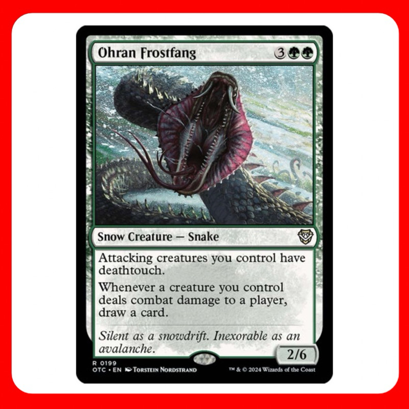 [MTG] Ohran Frostfang [OTC] [GREEN] [RARE] [NORMAL] [ENG] (การ์ดเมจิค ...