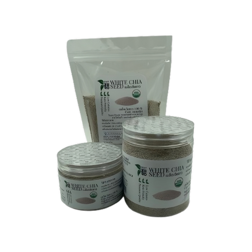 เมล็ดเจียขาว Organic White Chia Seed ขนาด 100 และ 200 กรัม ซอฟซีโร softzero คีโตและคลีนทานได้ ...