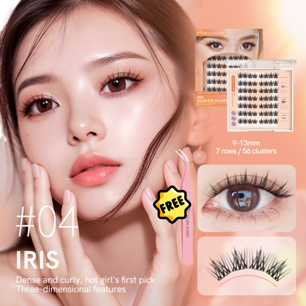 🔥Mlen Diary ขนตาคุณภาพ🔥 ขนตามีกาวในตัว ติดง่าย NO.04 IRIS LASH | Shopee ...