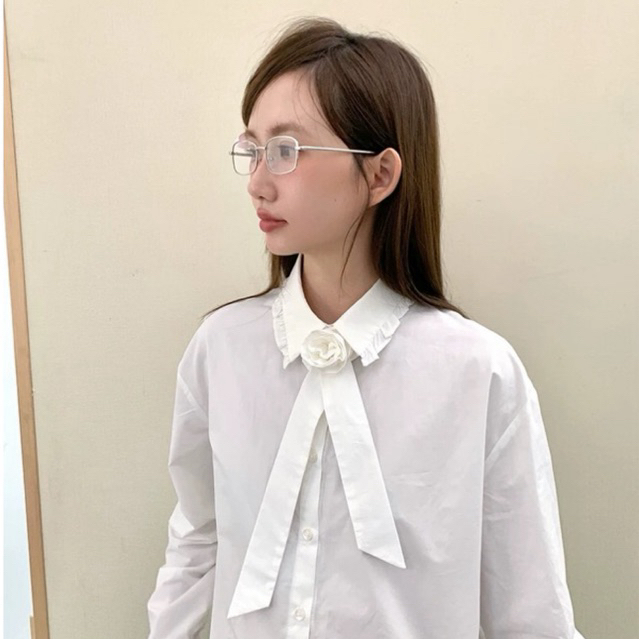 pre-order ∘ Nancy เสื้อเชิ้ตแขนยาวพร้อมโบว์ | Shopee Thailand