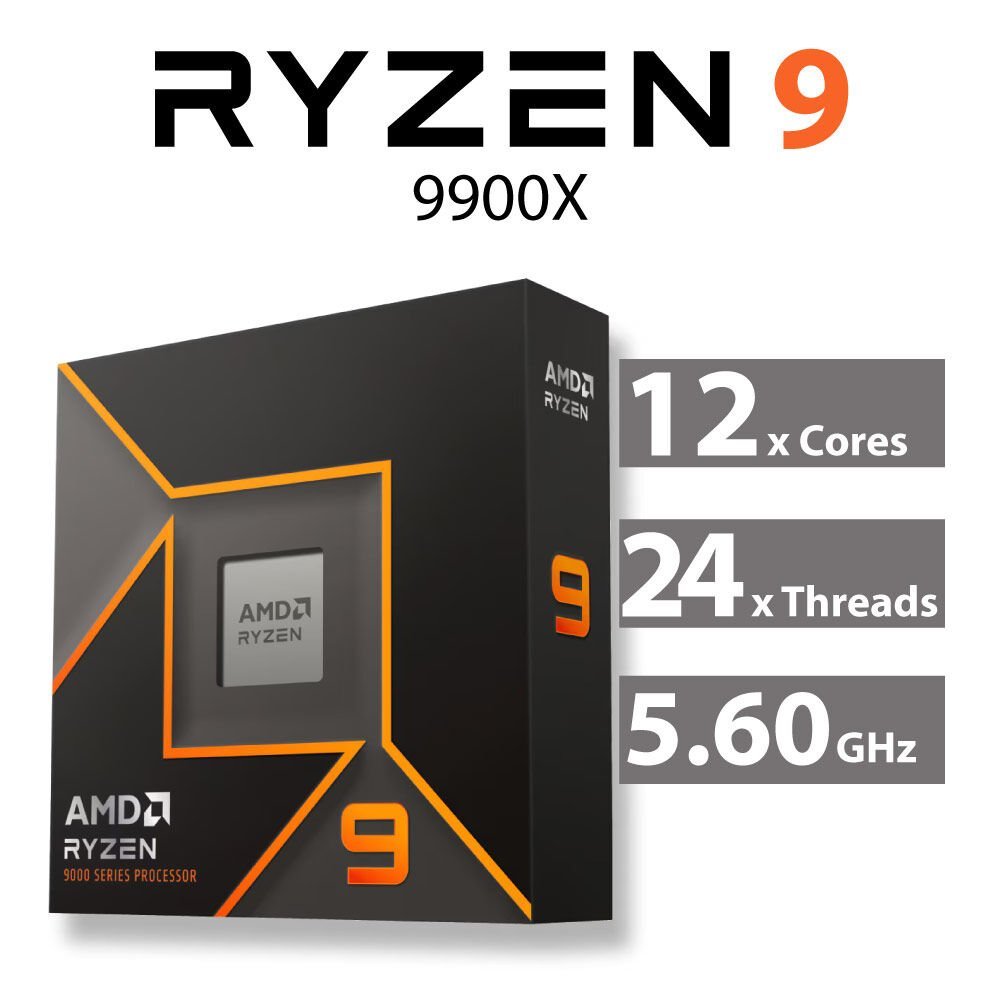 CPU (ซีพียู) AMD RYZEN 9 9900X - 12C 24T 4.4-5.6GHz (AMD SOCKET AM5 ...