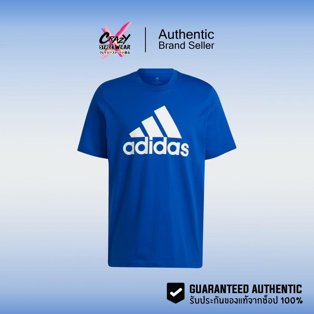 เสื้อยืด Adidas ของแท้ 100% รุ่น Essentials Big Logo - สีน้ำเงิน ...