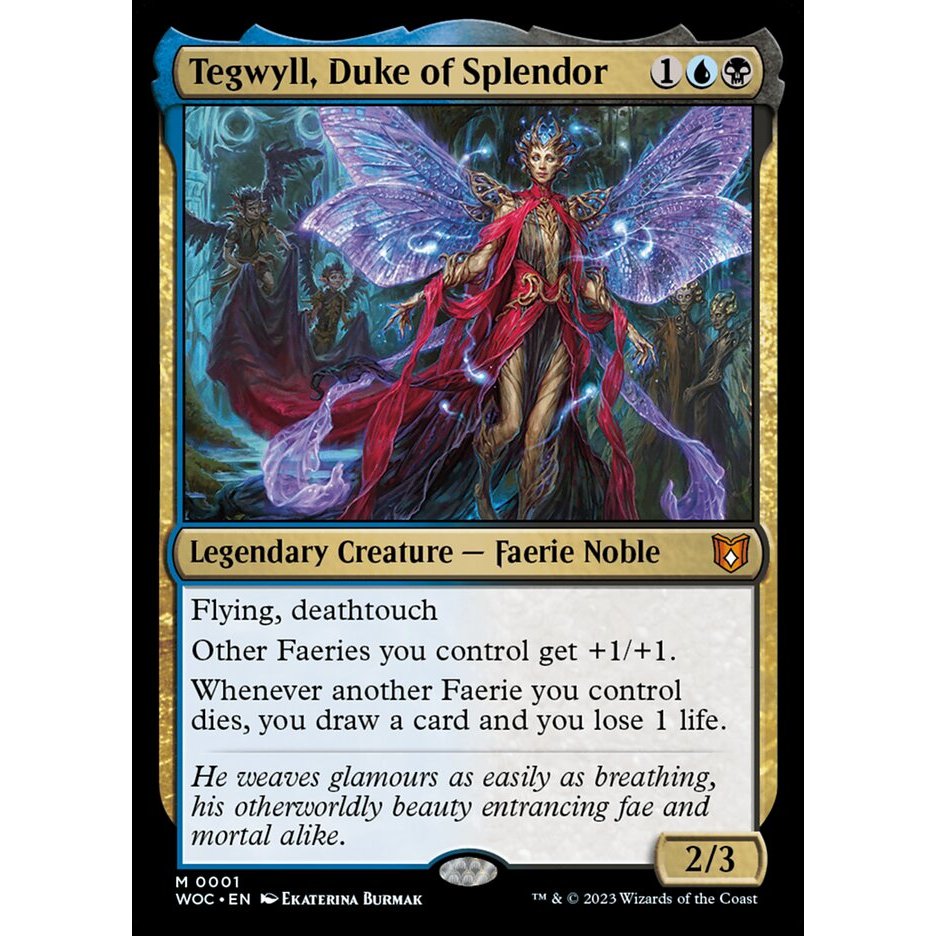 Tegwyll, Duke of Splendor [Foil] WOC Wilds of Eldraine Commander การ์ด ...
